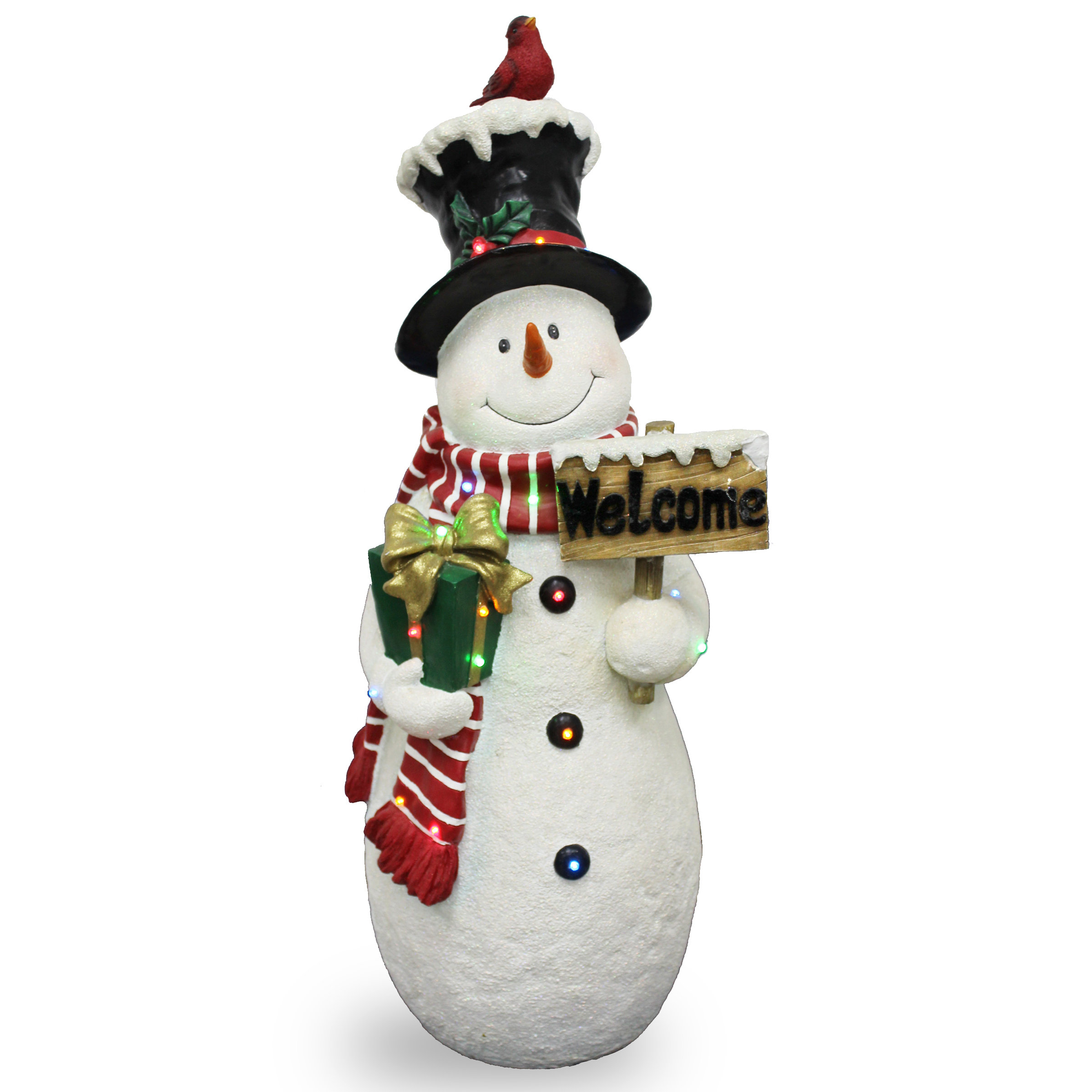 The Holiday Aisle® Lighted Snowman Figurine & Reviews | Wayfair
