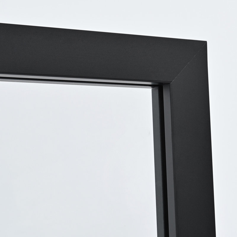 Vinnova 34'' - 34'' W x 74'' H Framed Fixed Glass Panel with Frosted ...