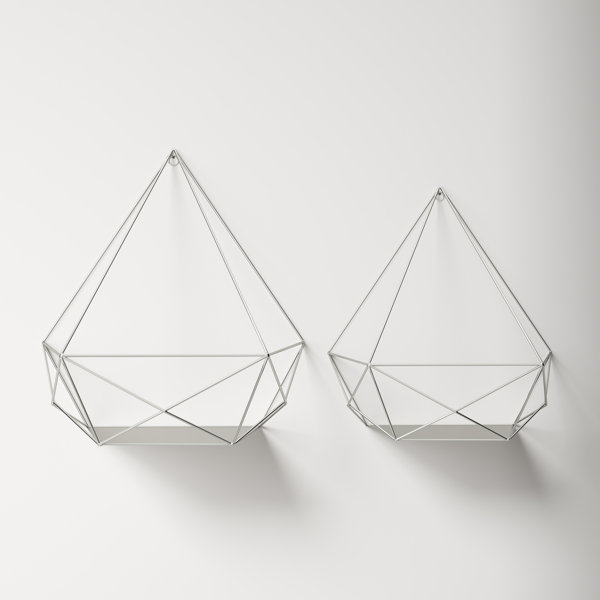AllModern Gibson 2 Piece Diamond Metal Floating Shelf & Reviews | Wayfair