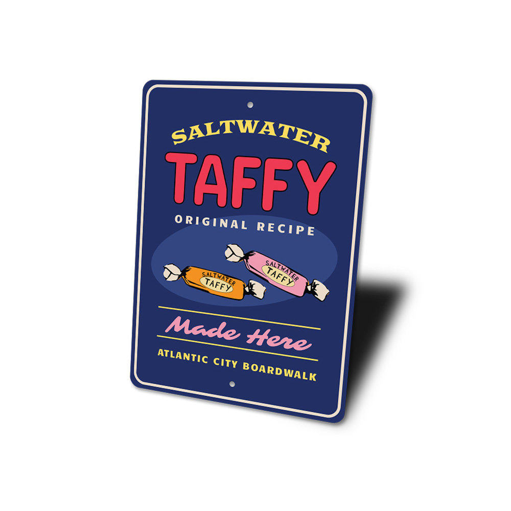 Lizton Sign Shop, Inc Saltwater Taffy Made Here Aluminum Sign | Wayfair