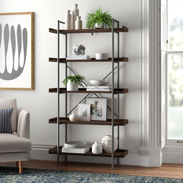 Trent Austin Design® Castellon 68'' H x 36'' W Metal Etagere Bookcase ...