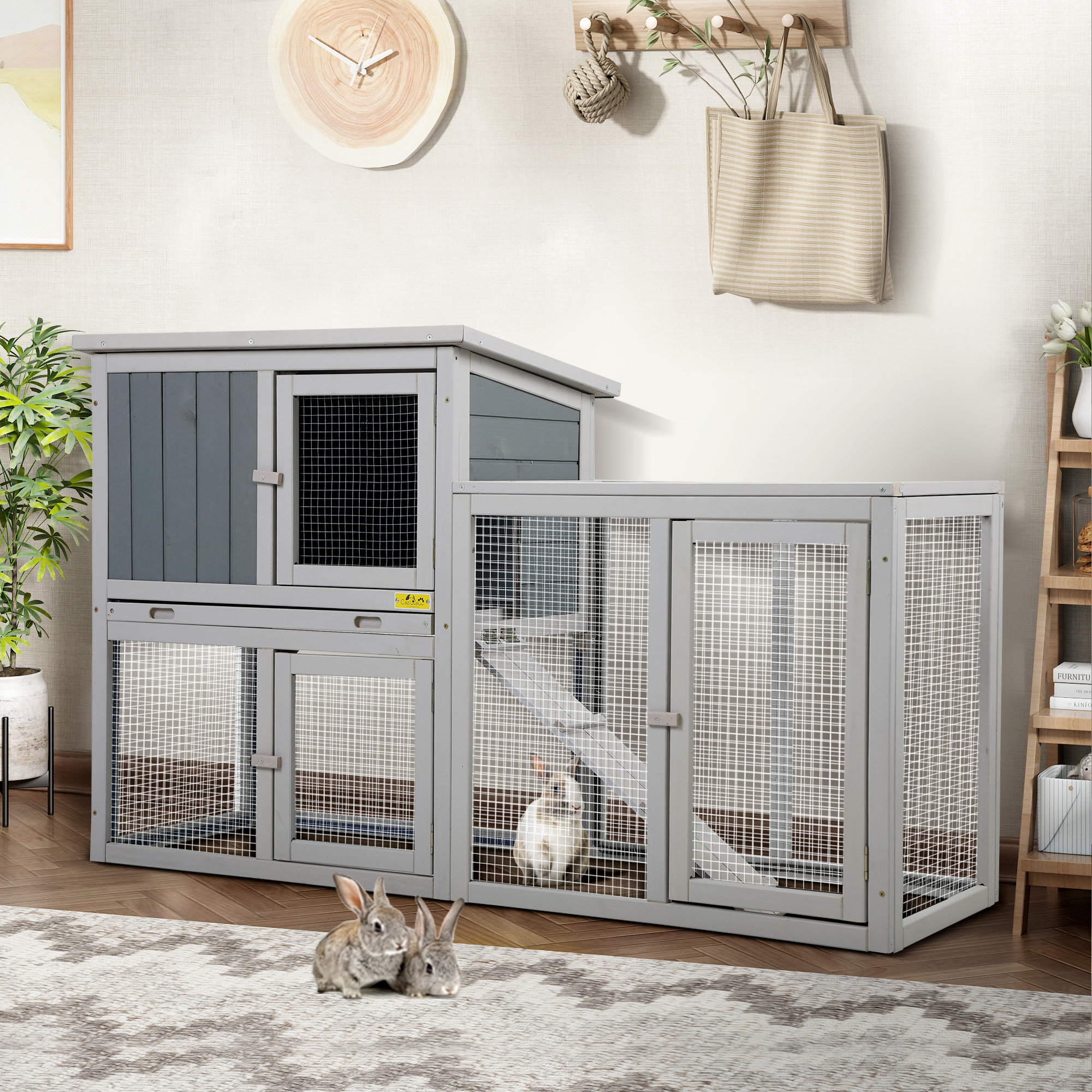 Tucker Murphy Pet™ Faron Weather Resistant Rabbit Hutch With Ramp ...