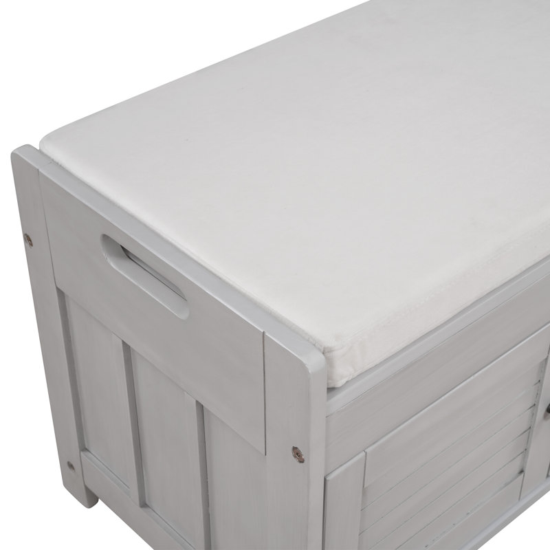 Red Barrel Studio® Upholstered Cabinet Storage Bench | Wayfair