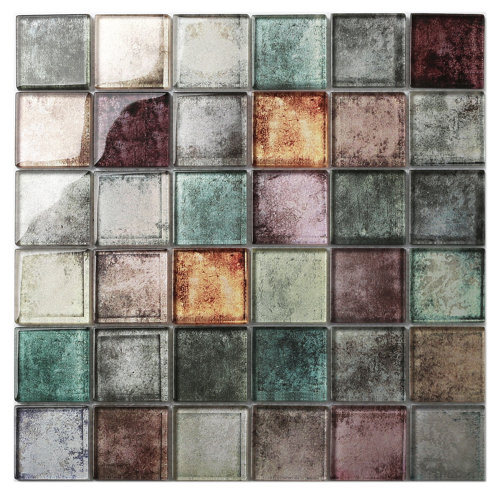 Blujellyfish Antique 12" x 12" Glass Mosaic Wall Tile | Wayfair