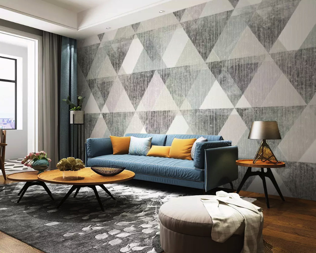 Brayden Studio® Geometric Wallpaper | Wayfair