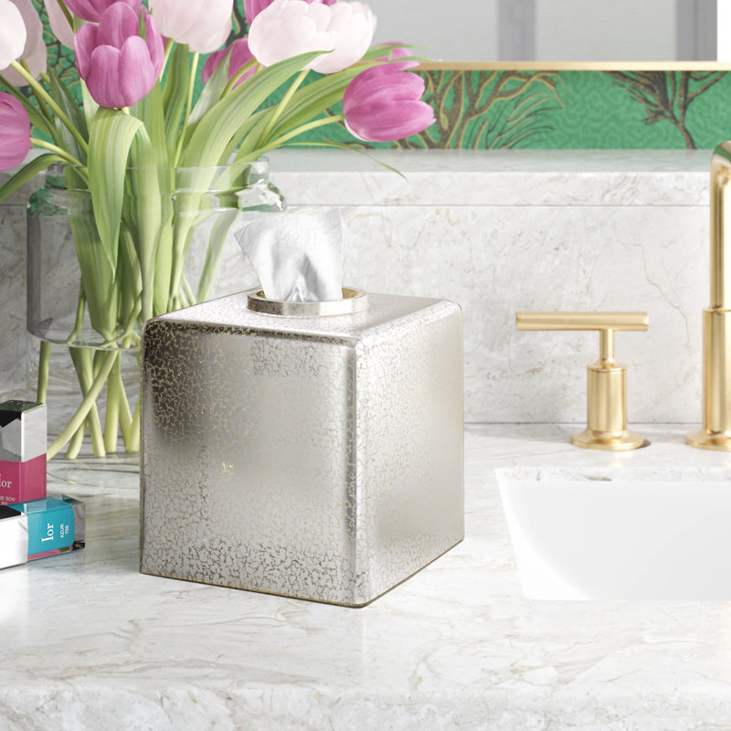 Etta Avenue™ Winona Mercury Glass Tissue Box Cover & Reviews | Wayfair