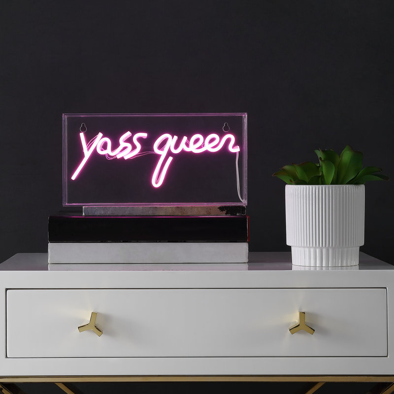 Trinx Yass Queen 5.9" LED Neon Sign & Reviews | Wayfair