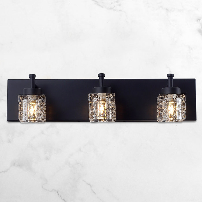 Mercer41 Derquan 3-Light Modern Square Glass Light Shade Dimmable ...