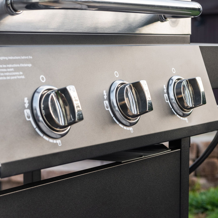 Nexgrill 3 - Burner Free Standing Liquid Propane 27000 BTU Gas Grill ...