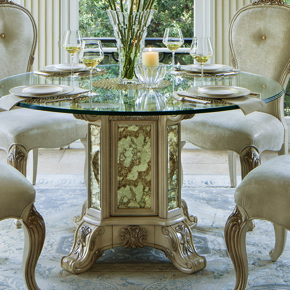 Michael Amini Pedestal Dining Table | Wayfair