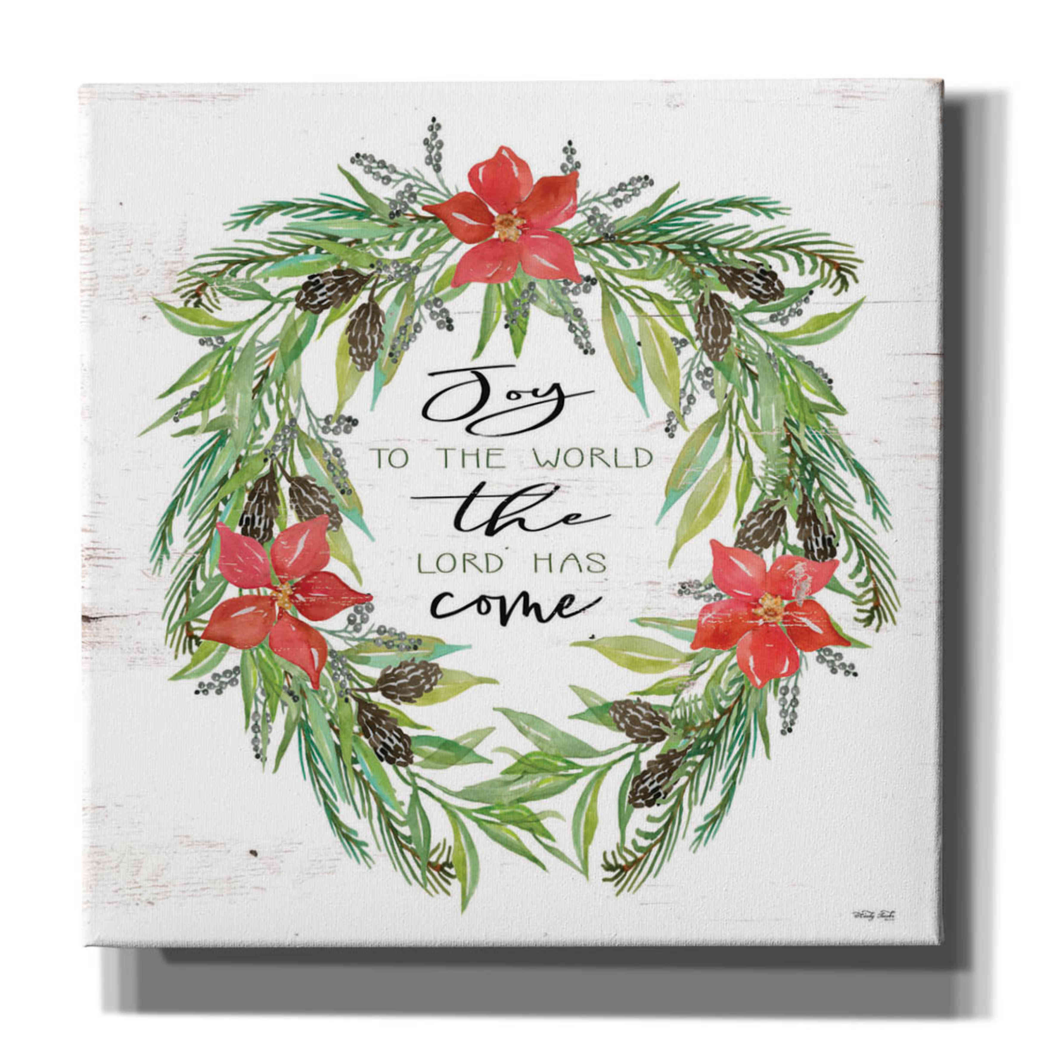 The Holiday Aisle® Epic Graffiti 'Joy To The World Wreath' By Cindy J ...