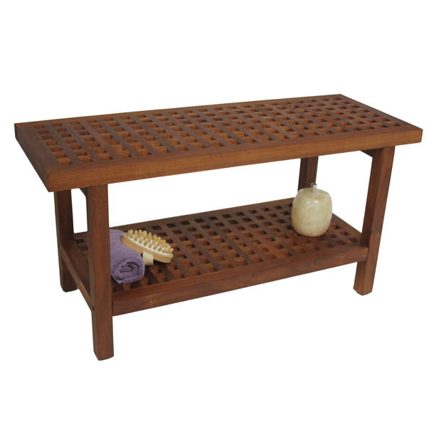 Aqua Teak 31.5'' W Teak Shower Bench & Reviews | Wayfair