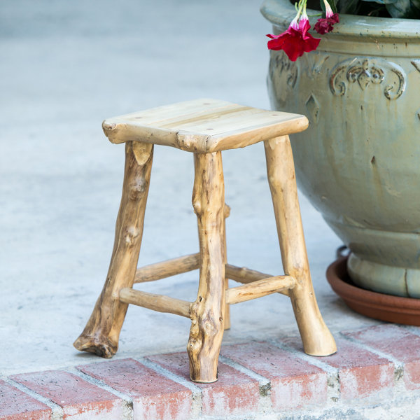Loon Peak® Cylie 15'' Tall Solid Wood Utility Stool | Wayfair