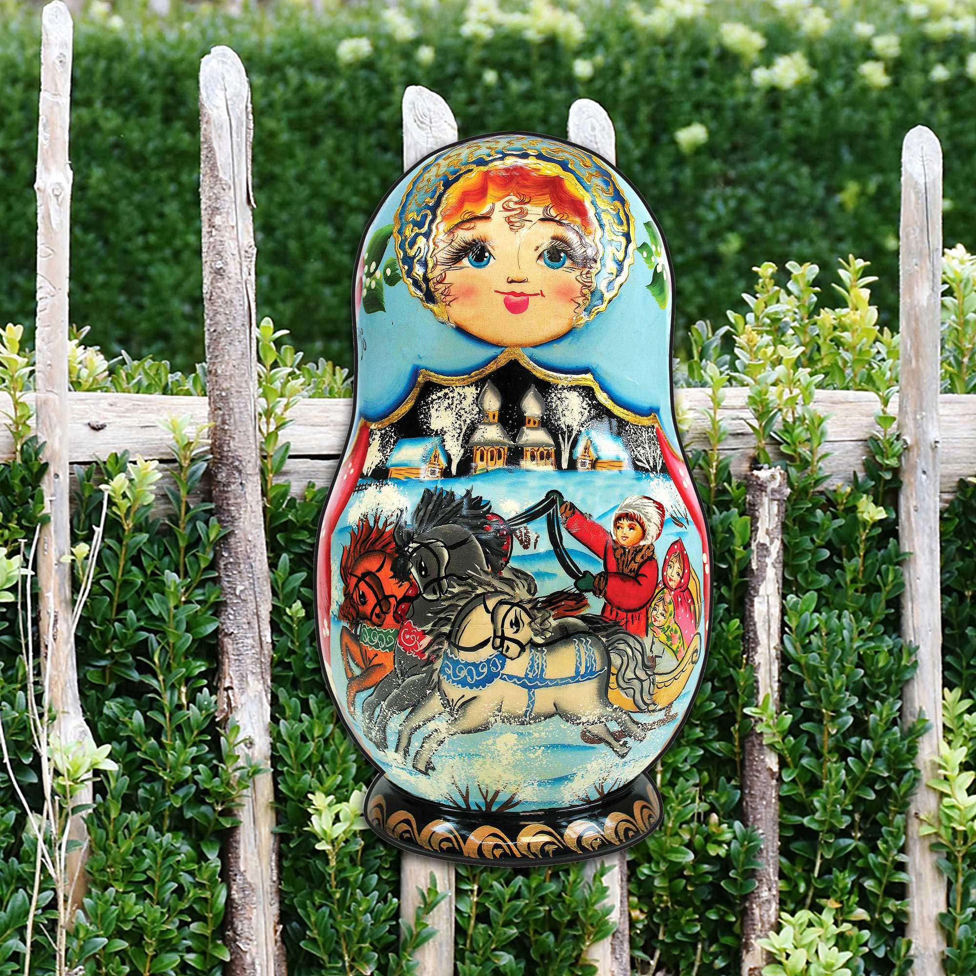 The Holiday Aisle® Troyka Horse Ride Nesting Doll Diminutive Wall Decor | Wayfair