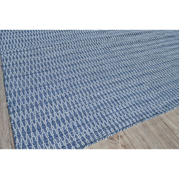 Exquisite Rugs Florence Handmade Flatweave Recycled P.E.T. Navy/White ...