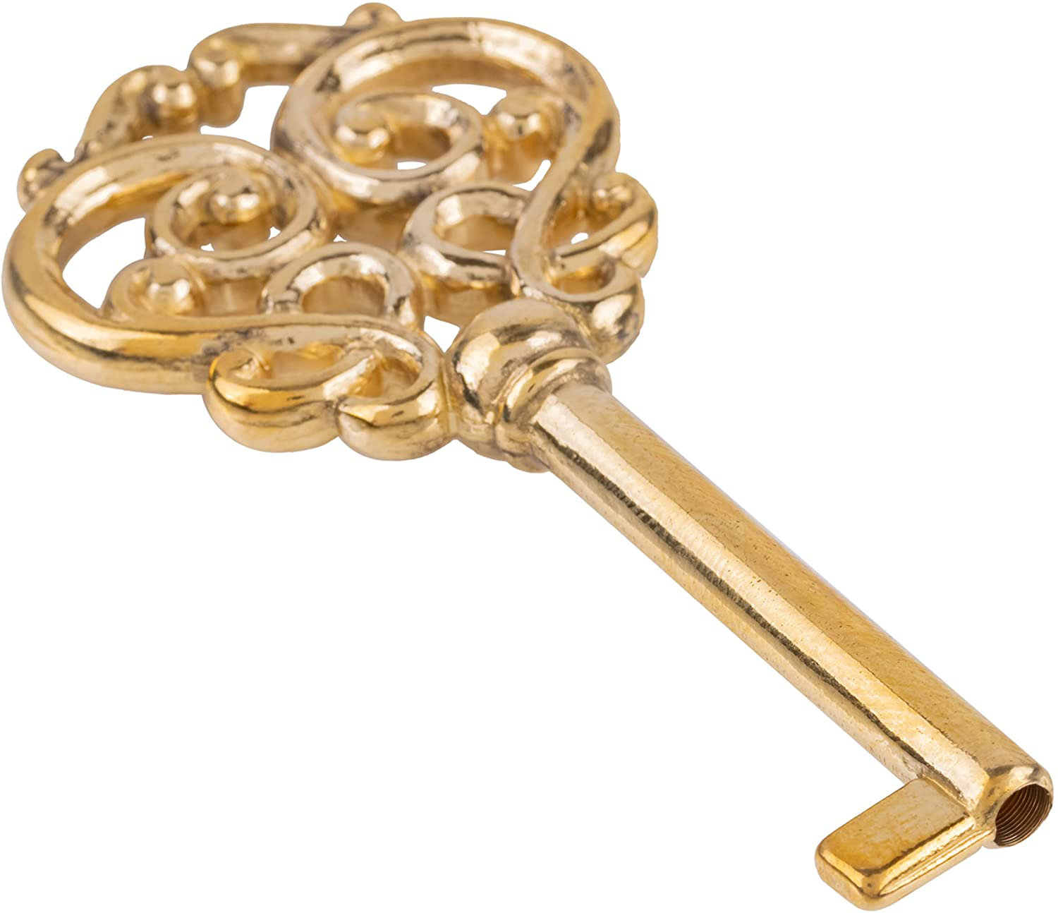 UNIQANTIQ HARDWARE SUPPLY Solid Brass Hollow Barrel Skeleton Key for ...