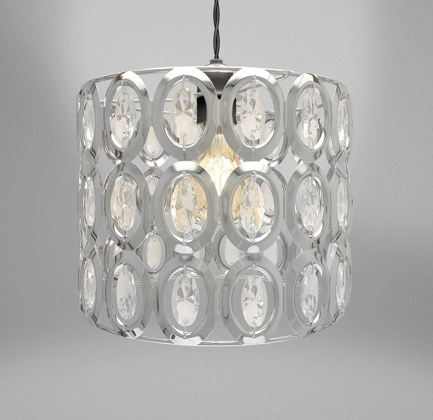 Fairmont Park 30Cm H Metal Drum Lamp Shade ( Screw On ) in Silver ...