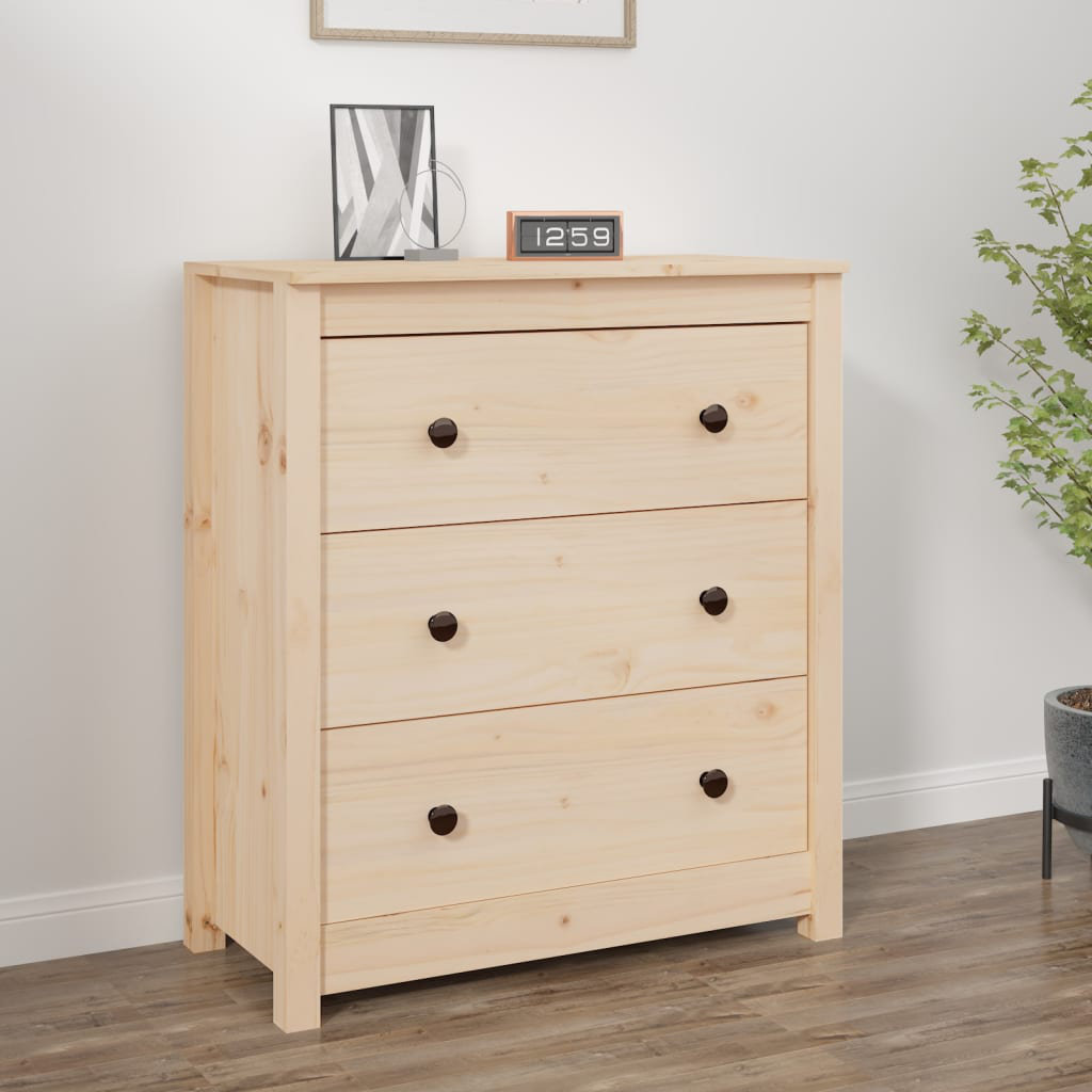 Marlow Home Co. Kyzer 70Cm Wide 3 Drawer Pine Solid Wood Sideboard ...