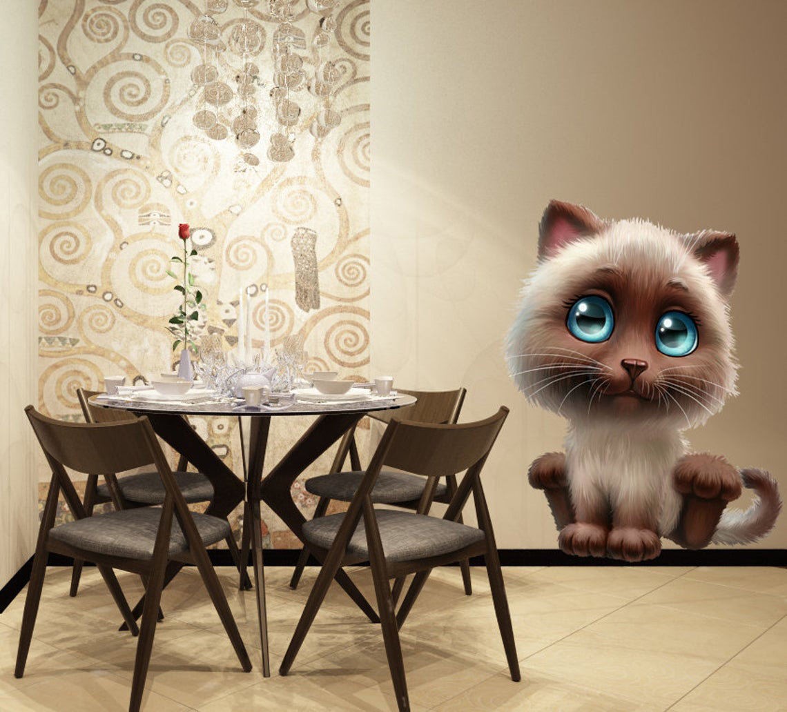 Trinx Kitten Cat Wall Decal | Wayfair