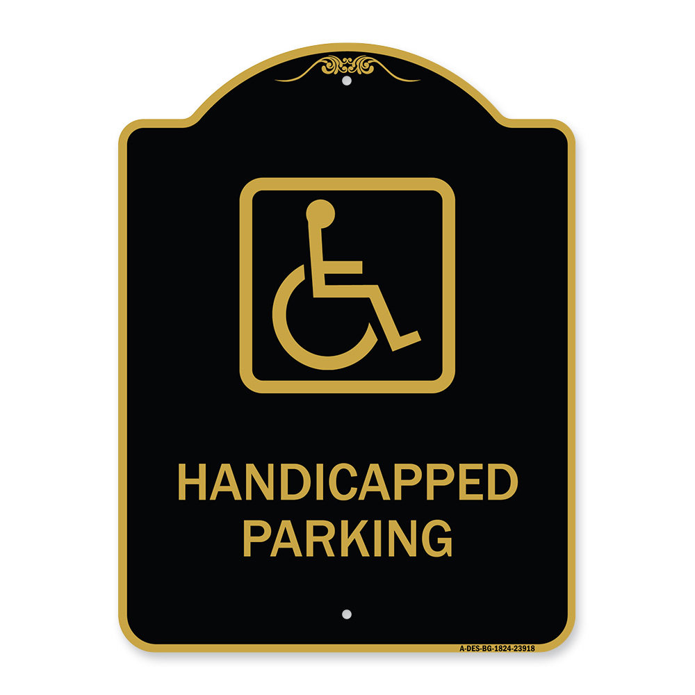 Signmission Designer Series Sign - Handicapped Parking (Handicapped ...