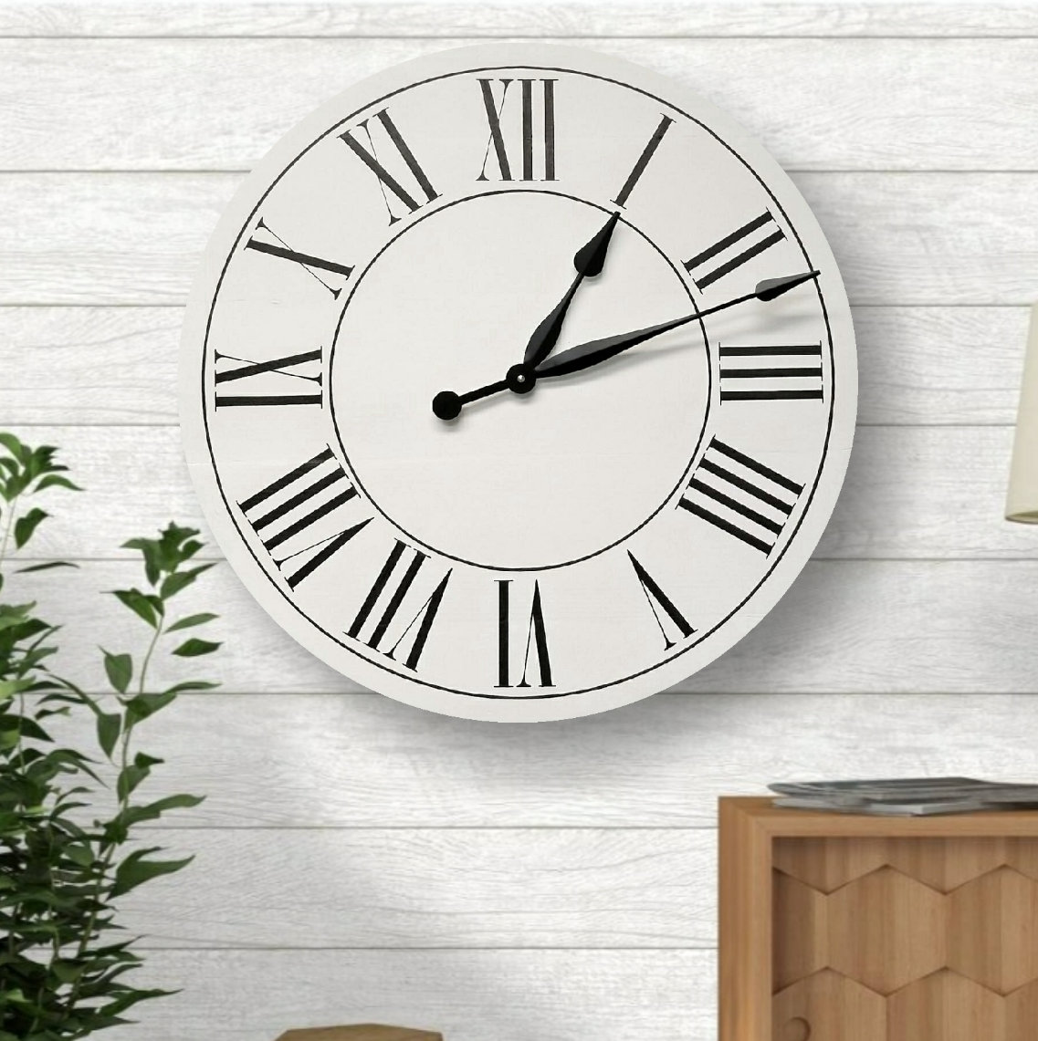 Charlton Home® Eisen Wood Wall Clock & Reviews | Wayfair