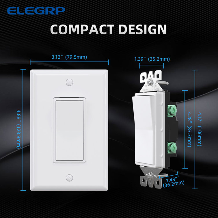 ELEGRP 15-Amp Single Pole Light Switch | Wayfair