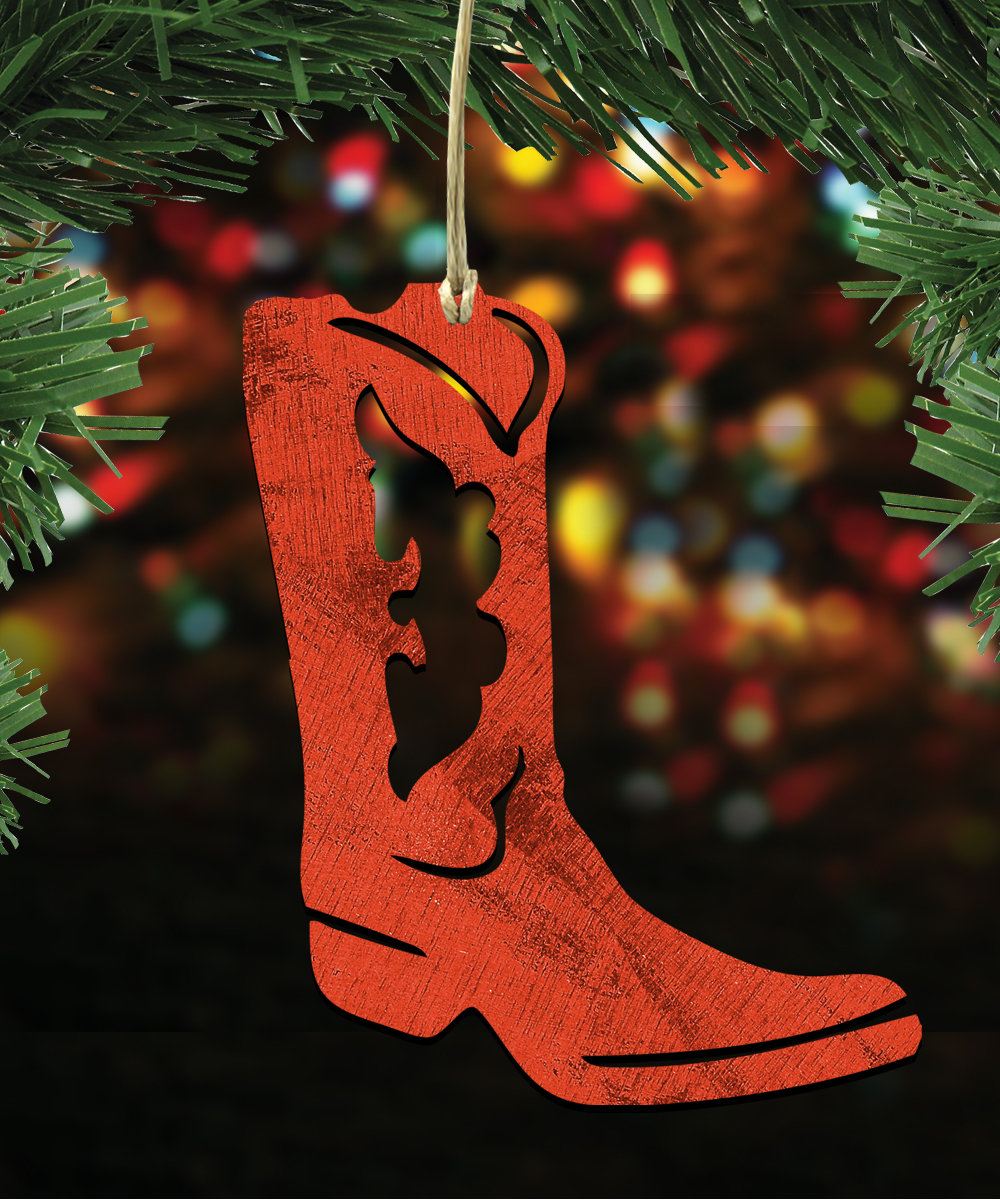 Loon Peak® Cowboy Boots Shaped Rustic Wooden Magnets | Wayfair