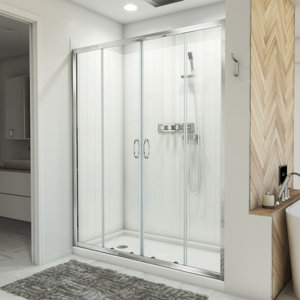 DreamLine 60" W x 32" D x 78" H Semi-Frameless Rectangle Shower kit ...