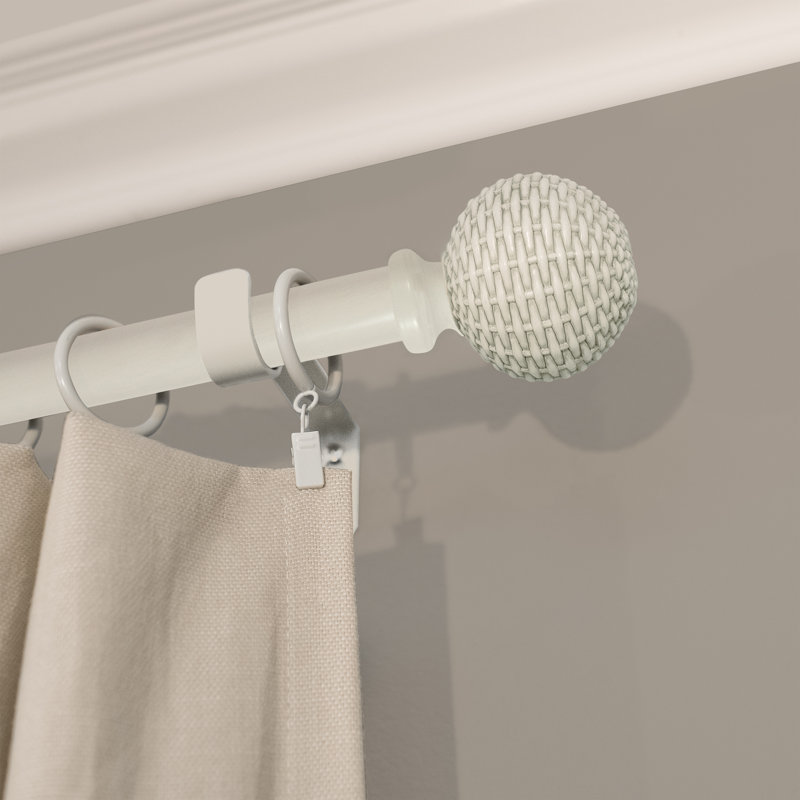 Bay Isle Home Cheatwood Wicker Ball Single Curtain Rod & Reviews | Wayfair