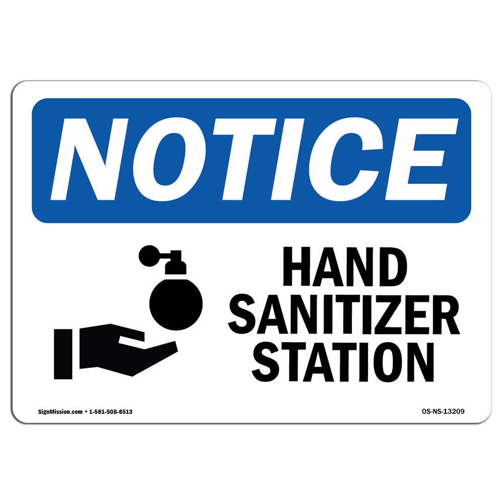 SignMission Osha Notice Hand Sanitizer Station Sign with Symbol | Wayfair
