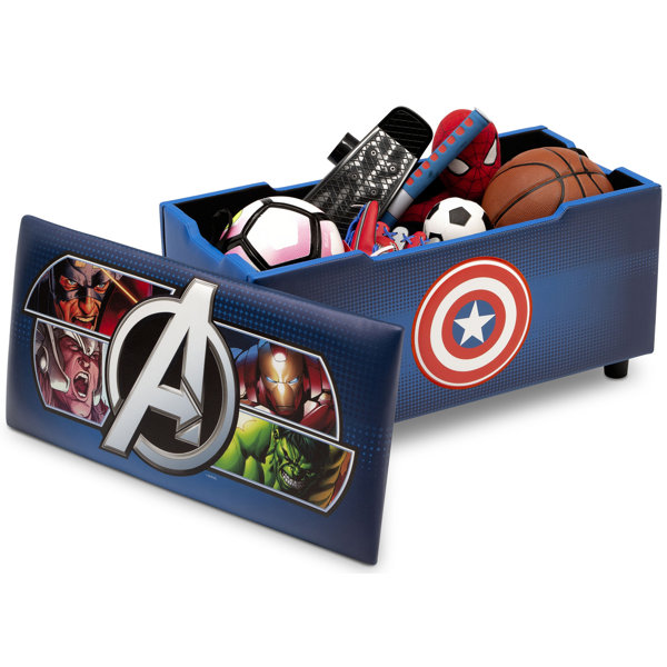 Delta Children Marvel Avengers Faux Leather Cabinet Storage Bench ...