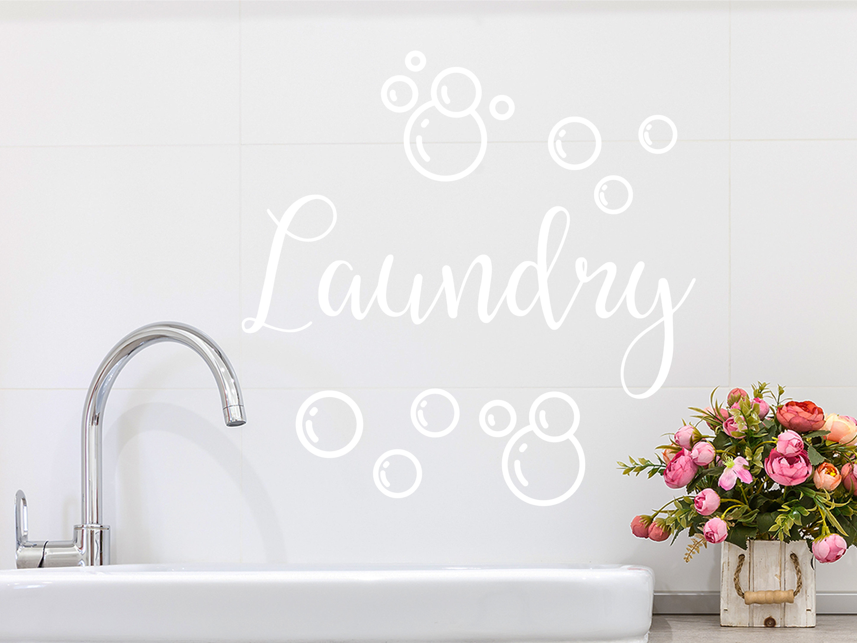 Trinx Laundry Decals Wall Decal | Wayfair