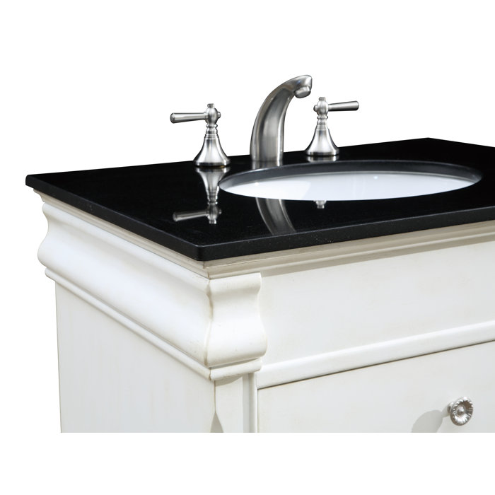 Alcott Hill® Steptoe 30'' Single Bathroom Vanity with Marble Vanity Top ...