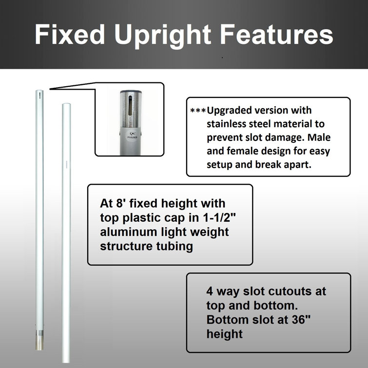 VIP Crowd Control 8' H x 20' W Pipe and Drape, Framework Only Backdrop ...