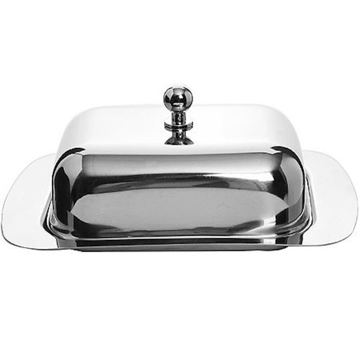 Prep & Savour Brijan Rectangular Stainless Steel Butter Dish | Wayfair