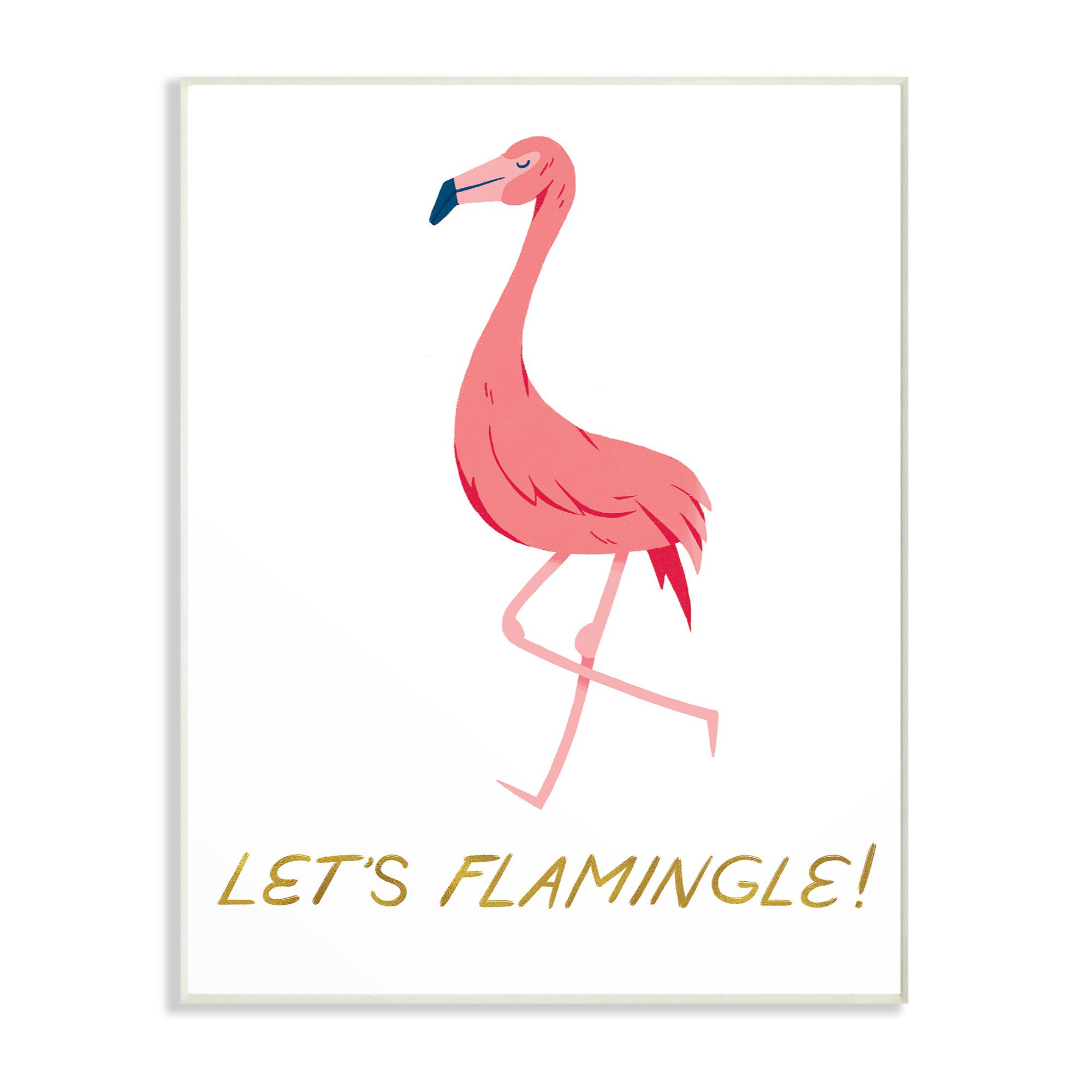 Wrought Studio Lets Flamingle Fun Pink Flamingo by Kiel Evins - Graphic ...