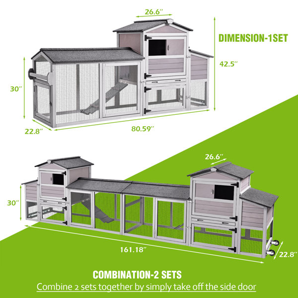 Tucker Murphy Pet™ Anabia 18.47 Square Feet Chicken Coop with Chicken ...