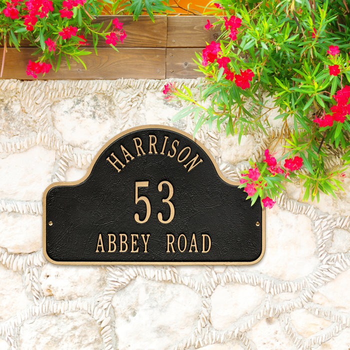 Old Century Forge Lexy 3-Line Wall Address Plaque & Reviews | Wayfair