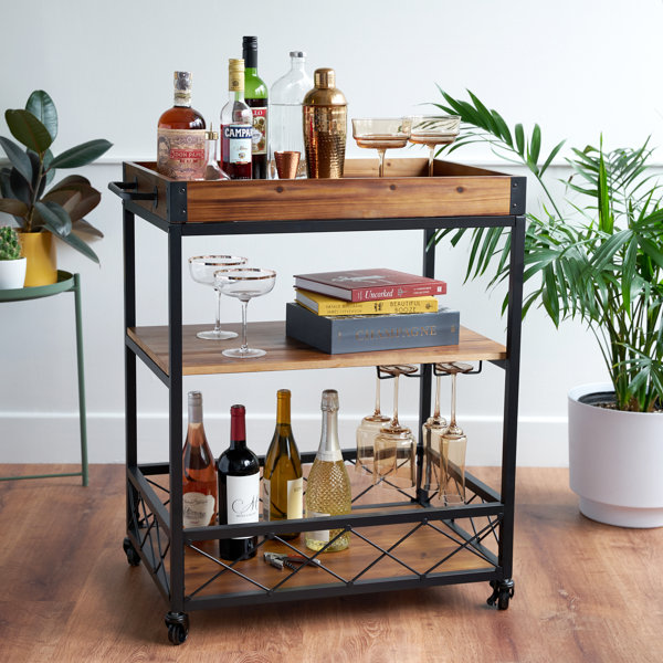 Twine Modern Manor Bar Cart | Wayfair