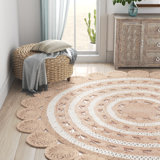 Bungalow Rose Rubenstein Abstract Handmade Flatweave Jute/Sisal Beige ...