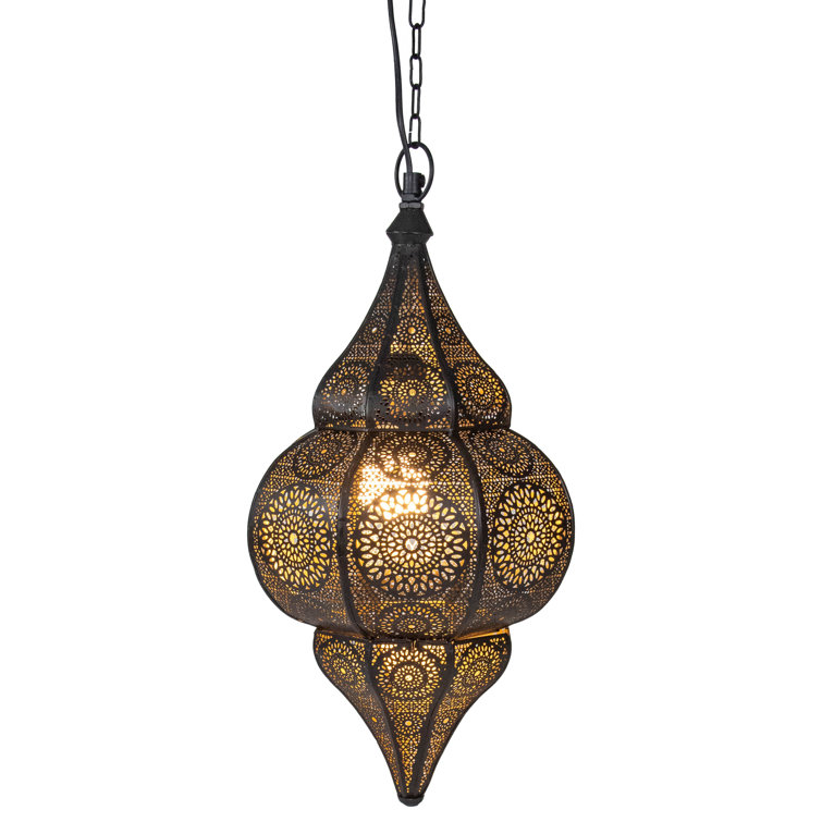 Northlight 18" Moroccan Style Hanging Lantern Ceiling Light Fixture ...