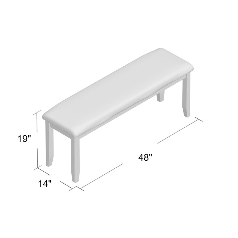 Laurel Foundry Modern Farmhouse Karpinski Upholstered Dining Bench ...