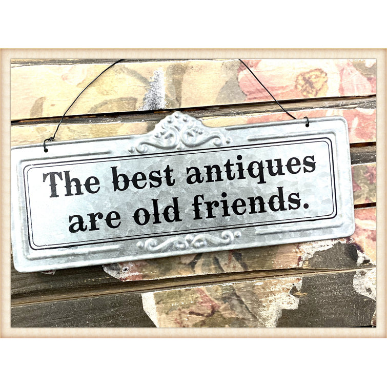 Ophelia & Co. Tin Antique Friend Sign Wall Décor | Wayfair