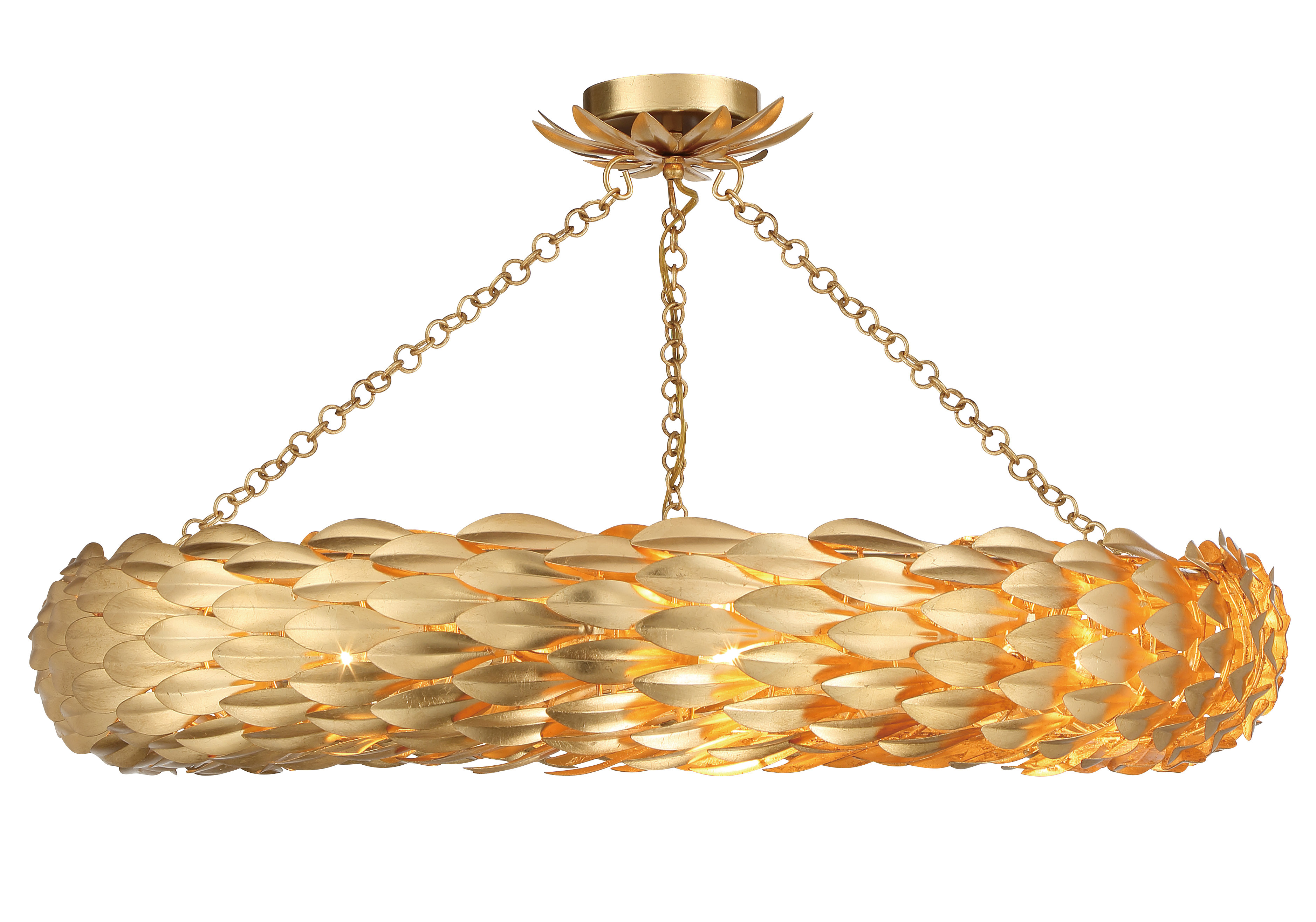 Birch Lane™ Margo 8 - Light Wagon Wheel Pendant | Wayfair