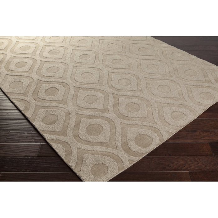 Wrought Studio Zora Handmade Flatweave Wool Tidal Foam Rug & Reviews ...
