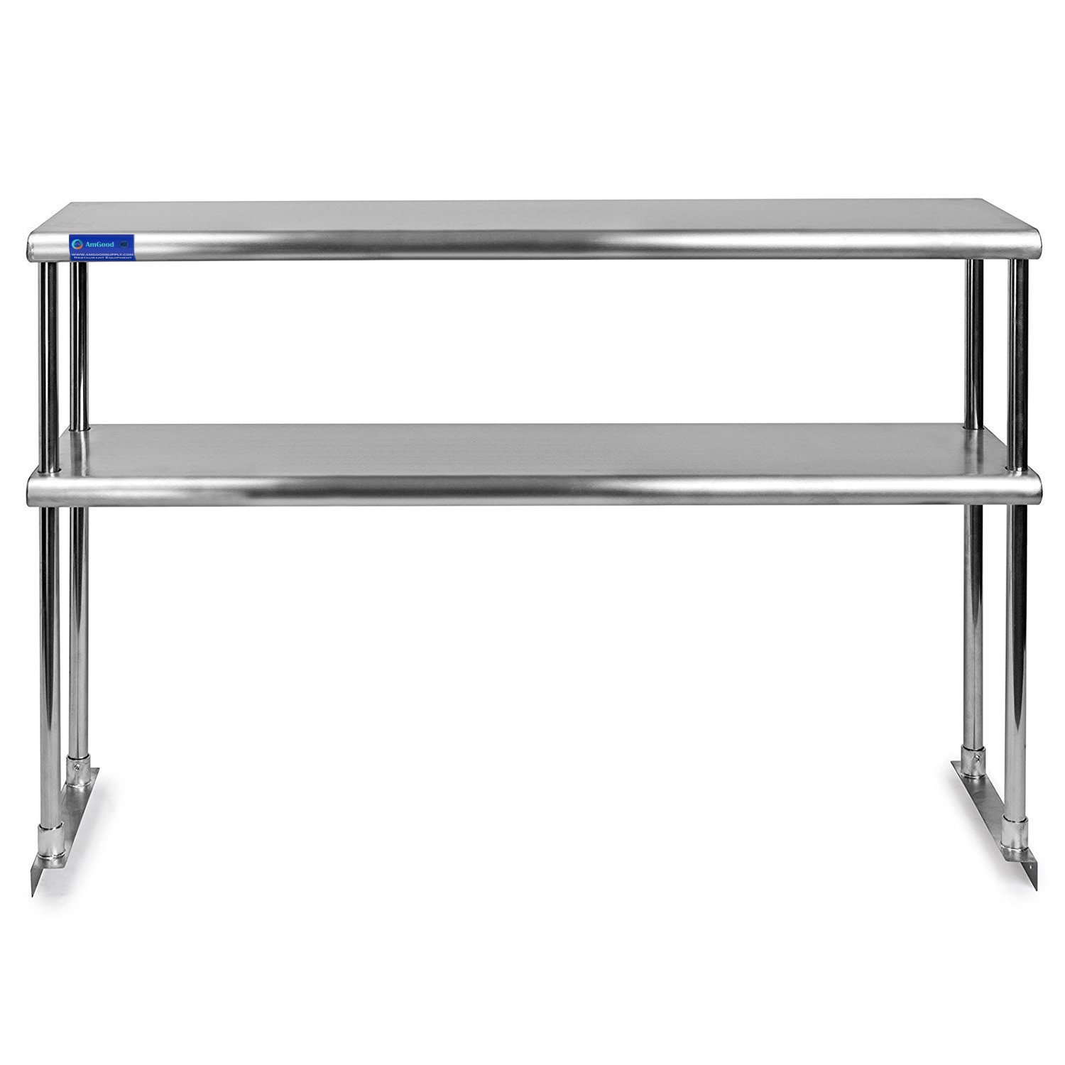 Amgood Stainless Steel Double-Tier Shelf & Reviews | Wayfair