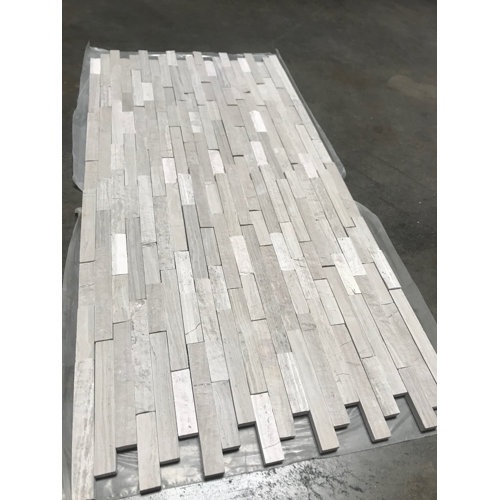 Bloom Stone 0.62" x 3" Marble Stacked Stone Mosaic Wall & Floor Tile ...