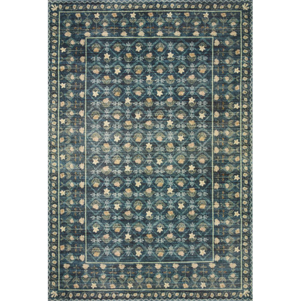 Rifle Paper Co. x Loloi Eden EDE-03 Lattice Indigo Rug feat. CloudPile ...