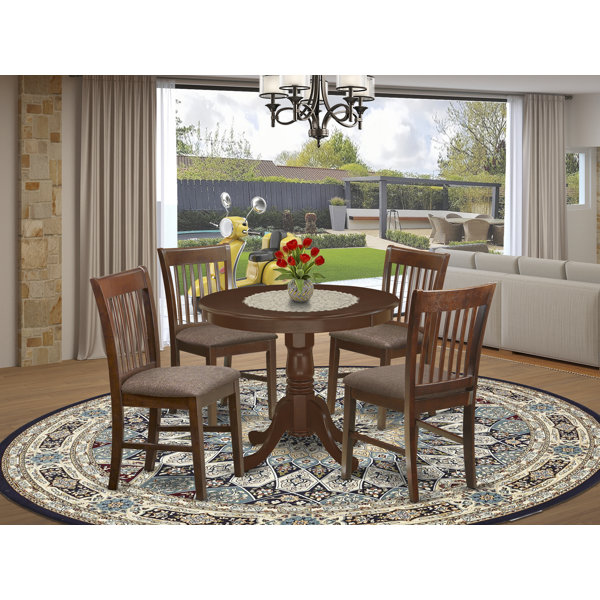 Alcott Hill® Dina 4 - Person Solid Wood Dining Set | Wayfair