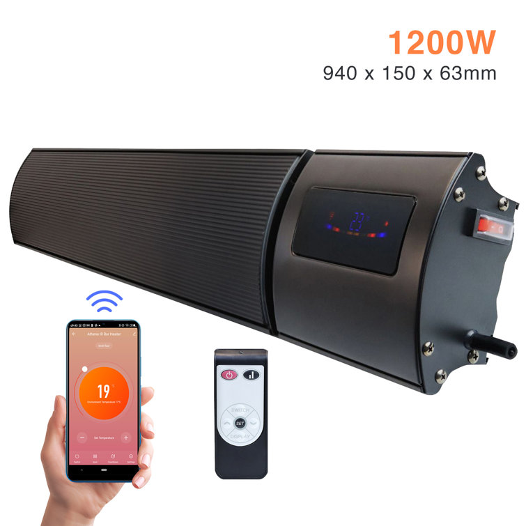 Mirrorstone 1200W Helios Wi-Fi Remote Controllable Infrared Bar Heater ...